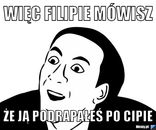 Więc filipie mówisz że ją podrapałeś po cipie - Memy.pl