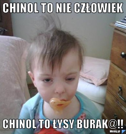 Chinol To Nie Człowiek Chinol To Łysy Burak@!! - Memy.pl