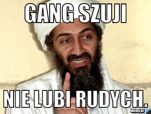 Gang SZUJI Nie lubi rudych. - Memy.pl