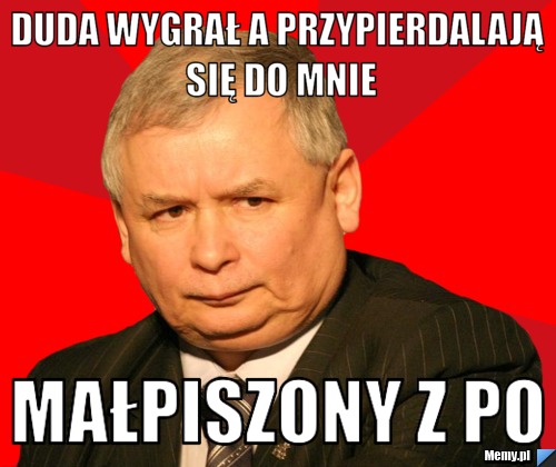 Duda wygrał a przypierdalają się do mnie małpiszony z PO - Memy.pl